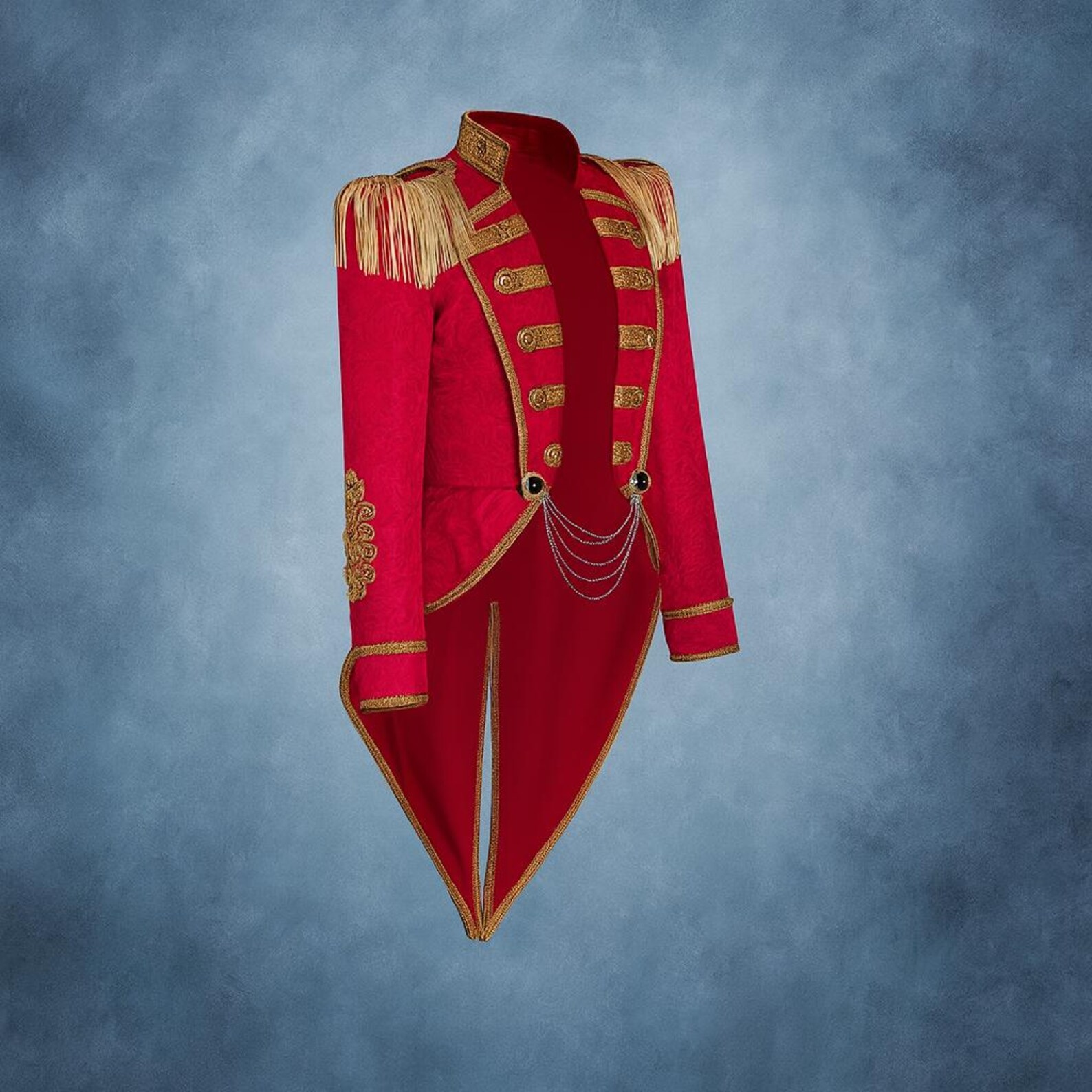 Red Military Tuxedo Jacket – Regency Ringmaster Steampunk Coat - Etsy