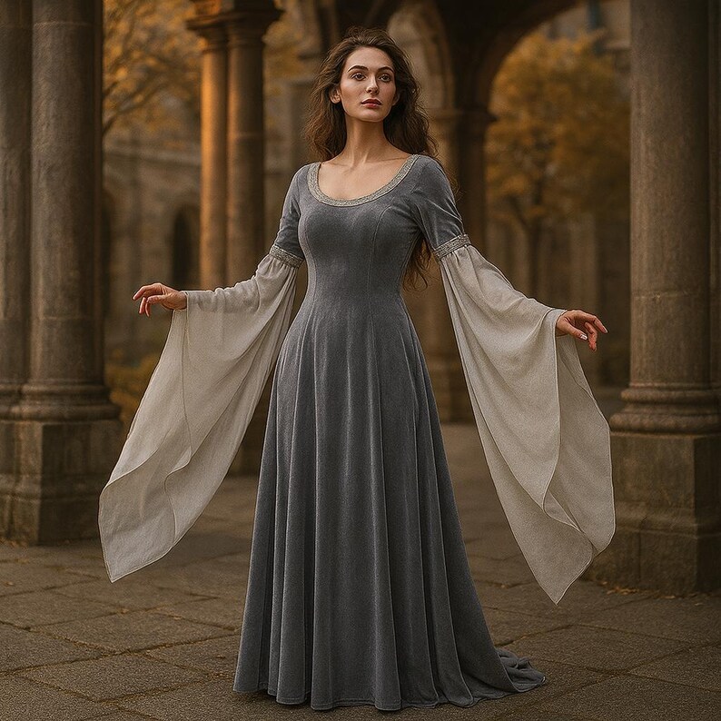 Handmade Velvet Medieval Gown | Fantasy Cosplay Costume - Etsy