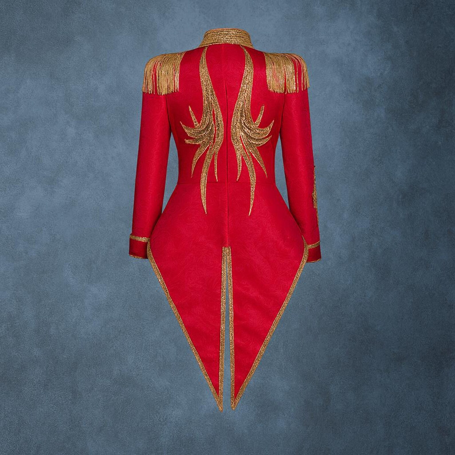 Red Military Tuxedo Jacket – Regency Ringmaster Steampunk Coat - Etsy