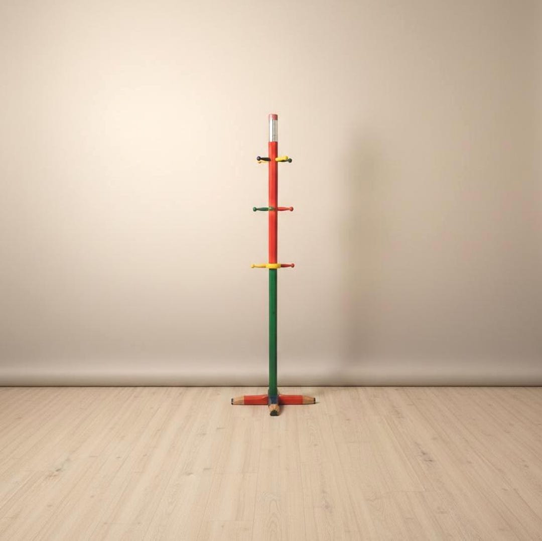 Vintage Pierre Sala Pencil Coat Rack | 1980s French Postmodern Hall ...