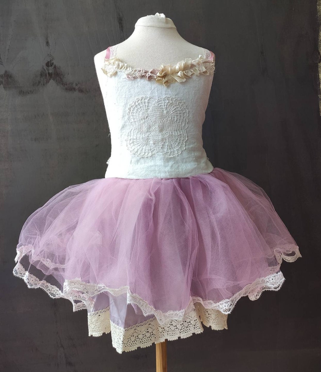 Robe de demoiselle d'honneur rustique taille 3-4 ans. Robe tutu. Robe ...