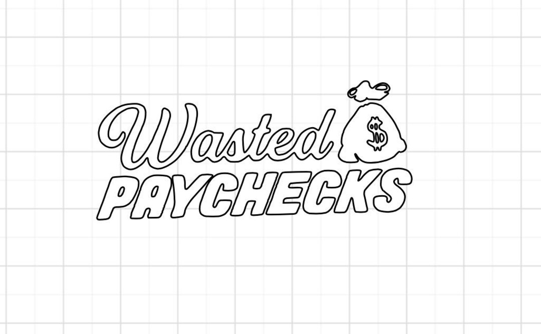 Wasted Money Decal - Etsy