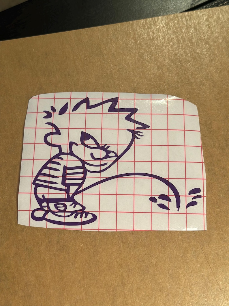 Calvin Peeing Decal - Etsy