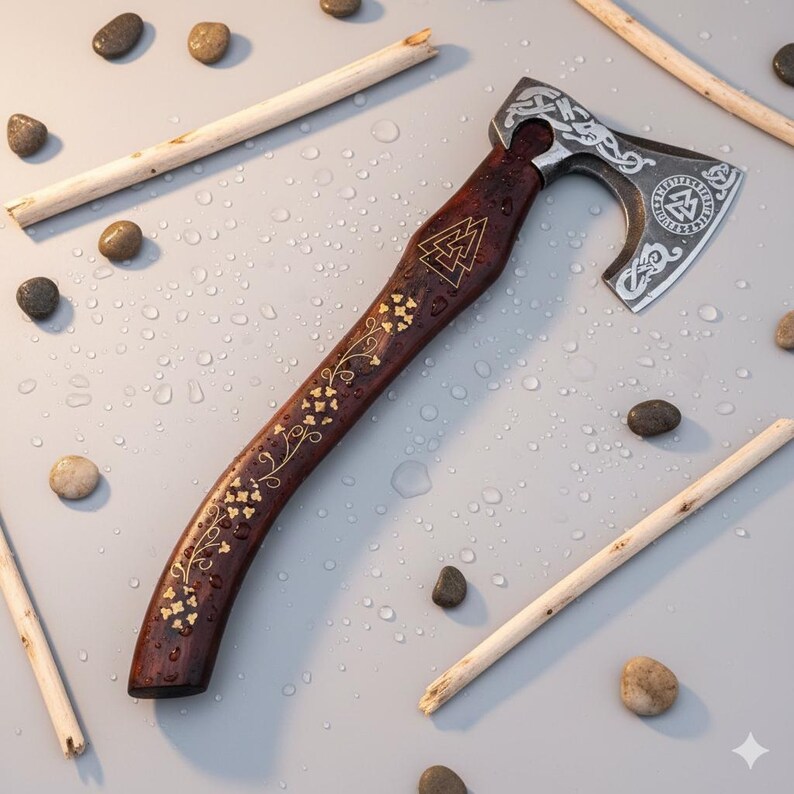 Custom Engraved Viking Axe | Reenactment Cosplay Prop | Groomsmen Gift ...