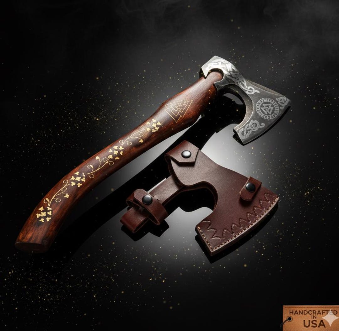 Custom Engraved Viking Axe | Reenactment Cosplay Prop | Groomsmen Gift ...