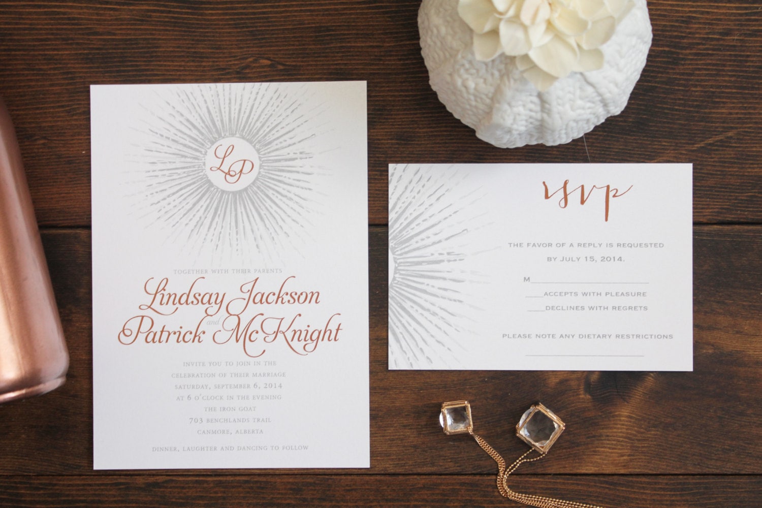 Beam Art Deco Wedding Invitation Set Modern Firework Elegant Dramatic ...