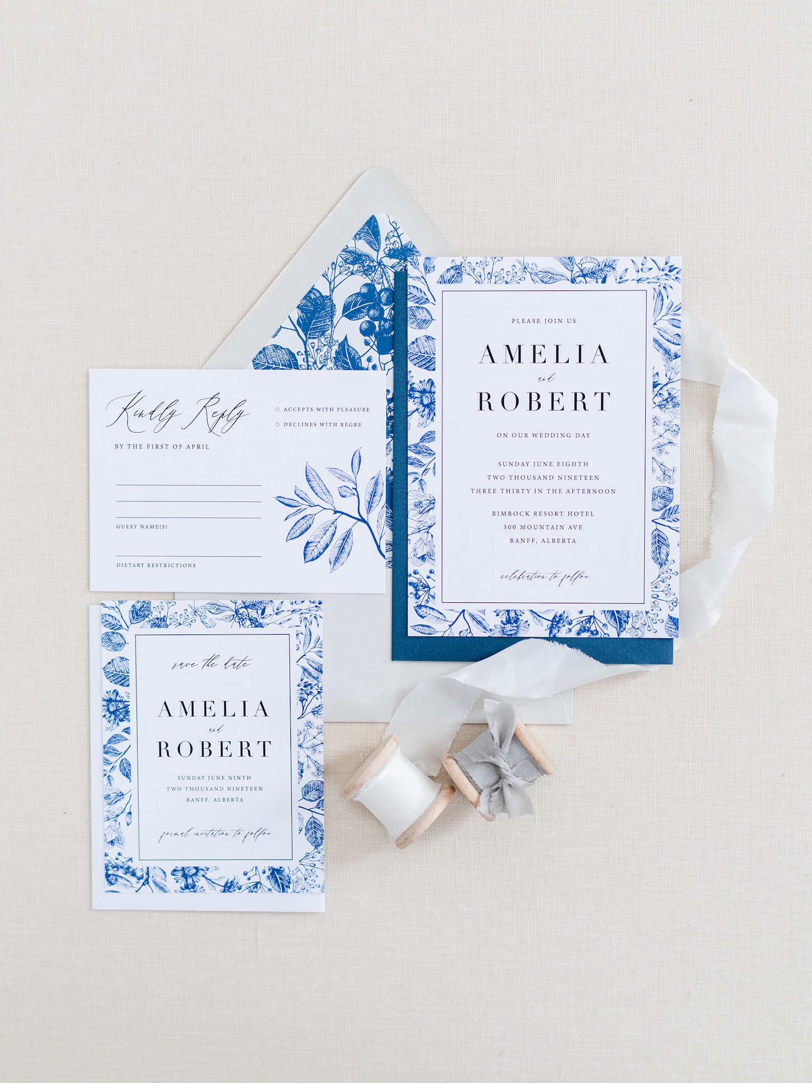 Modern One Colour Floral Wedding Invite Fine Art and - Etsy