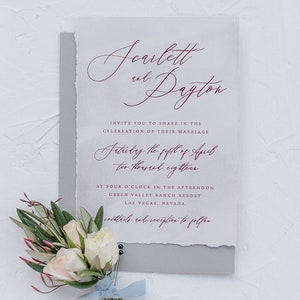 Romantic Calligraphy Industrial Wedding Invitation Design - Etsy