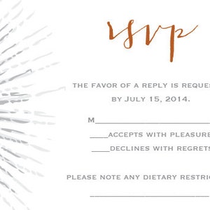 Beam Art Deco Wedding Invitation Set Modern Firework Elegant Dramatic ...