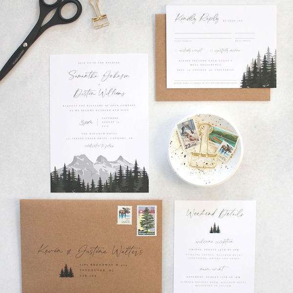Canadian Wedding Invitation - Etsy