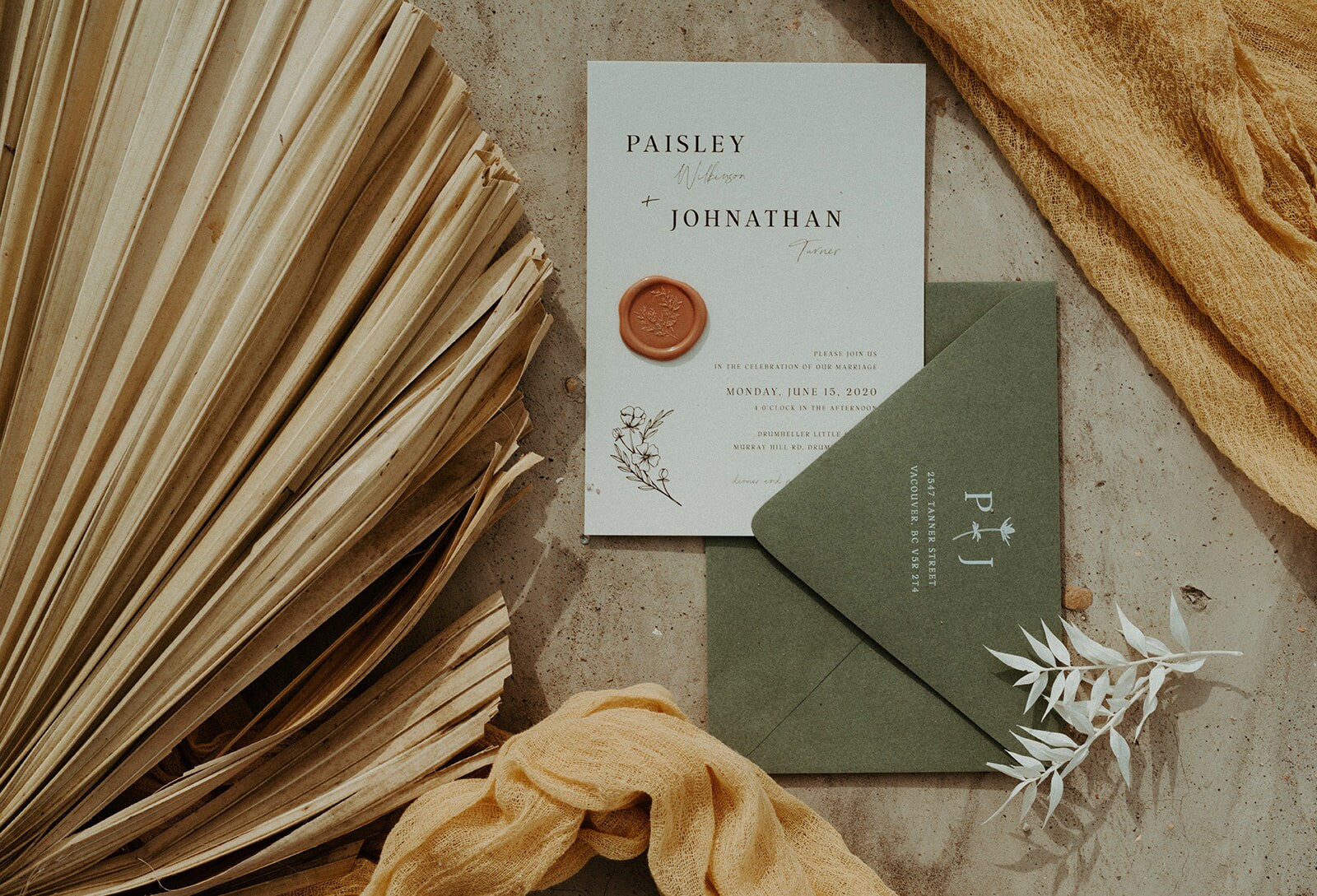 Boho Elegance Wedding Invitation Suite Design Card Invite - Etsy