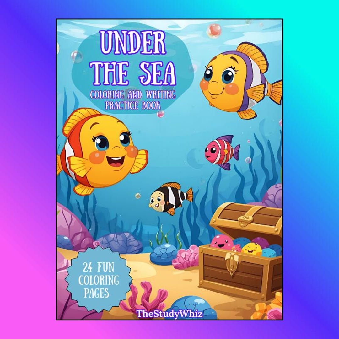Trace, Dive, Learn & Color! (24 Coloring Pages) Master Skills With ...