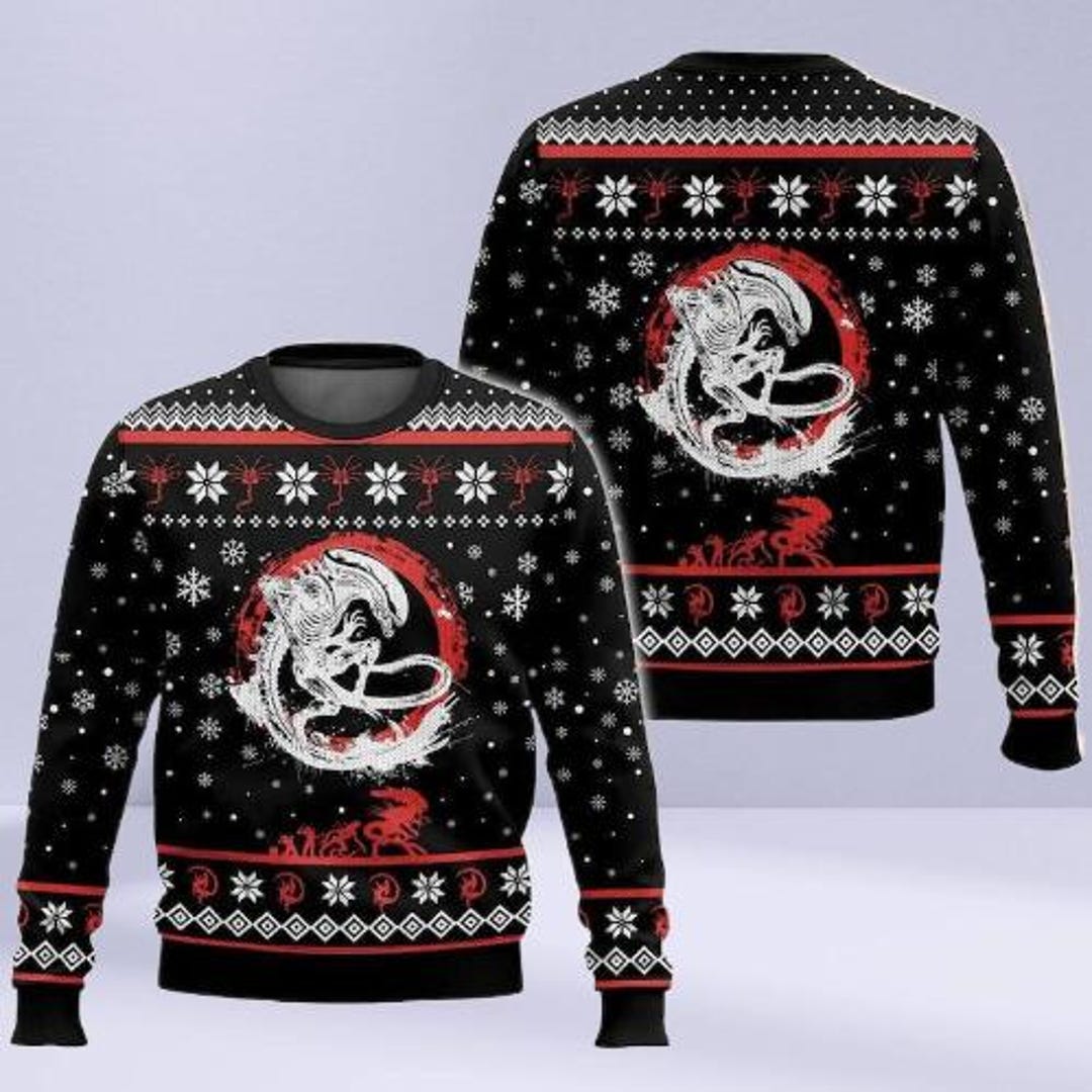 Alien Xenomorph Ugly Sweater – Vintage 1979 Horror Movie Shirt, Retro ...