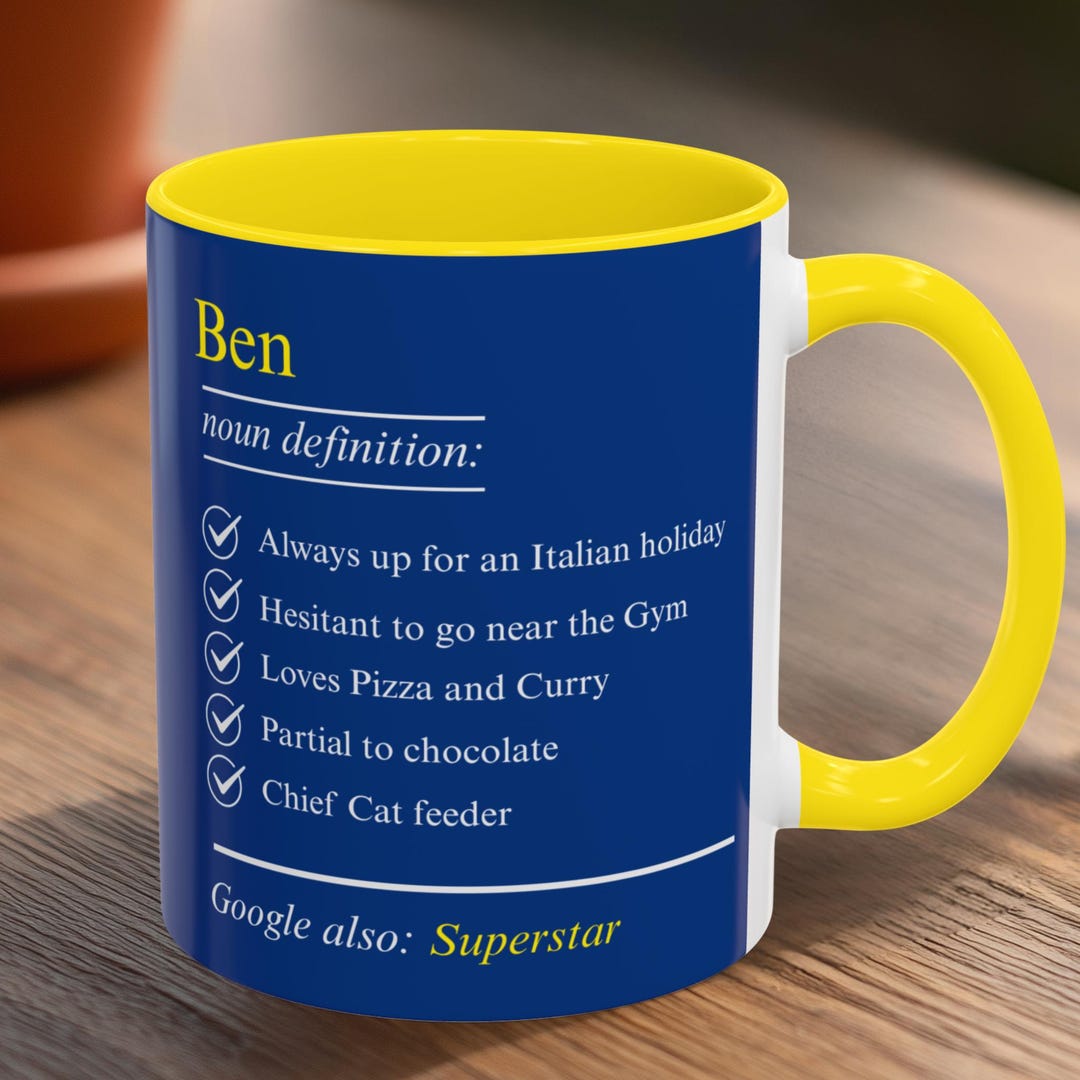 Personalized 'noun Definition' Coffee Mug: Custom Name Gift - Etsy