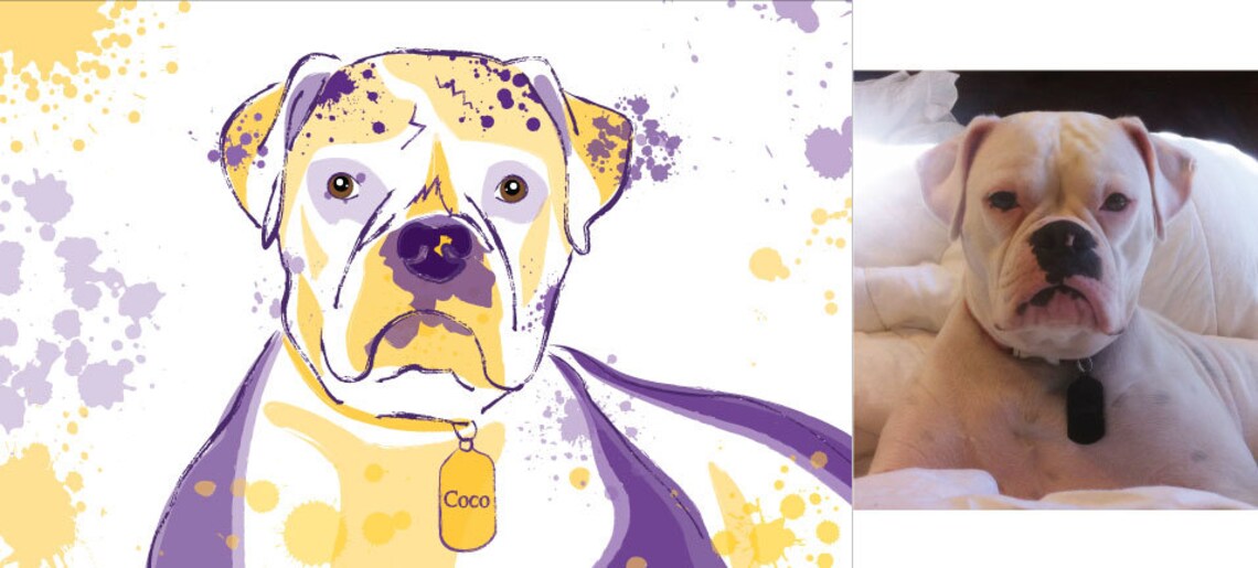 Custom Pet Portrait From Photo Personalized Gift Idea for - Etsy