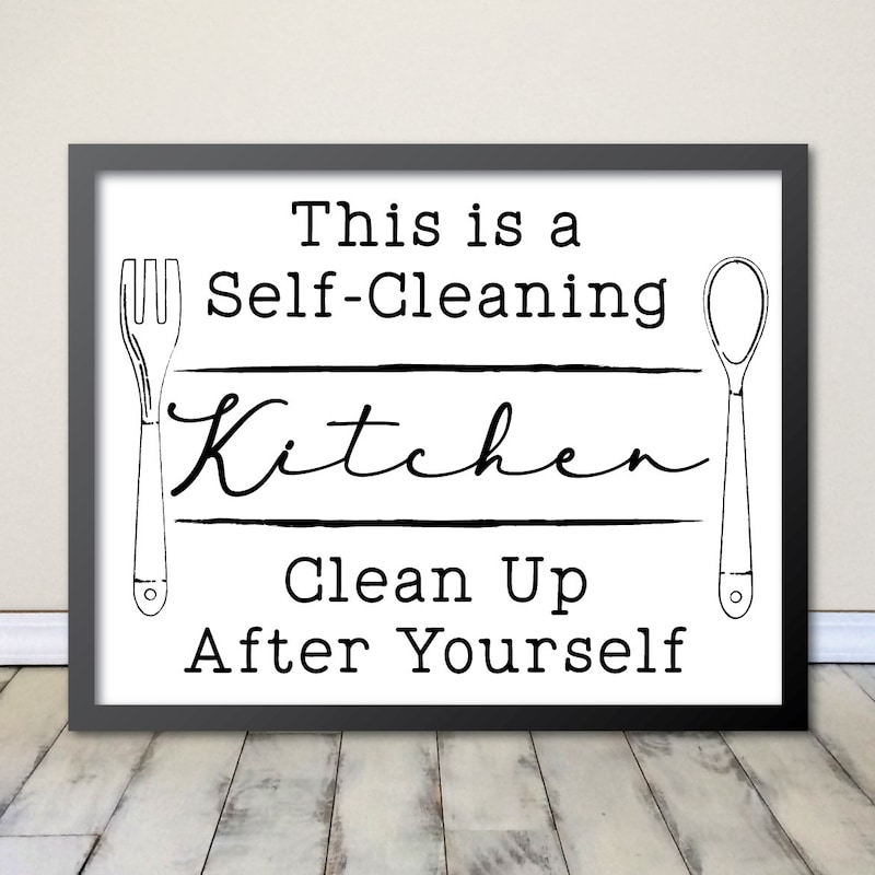 Clean Kitchen Posters - Etsy