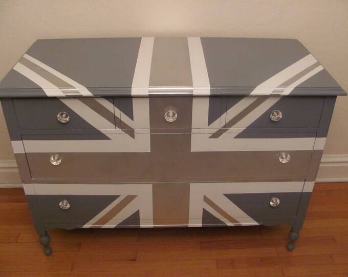 Reloved and Upcycled Stunning Antique Union Jack Silver Grey - Etsy