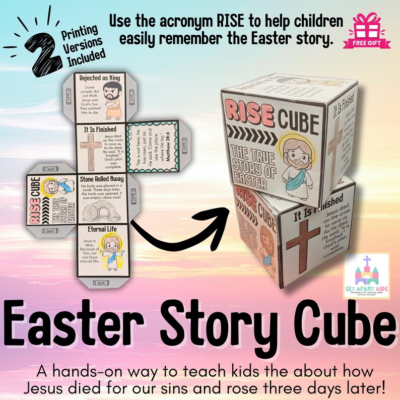 Easter Cube Craft for Kids | Hands-on Resurrection Story Activity for ...