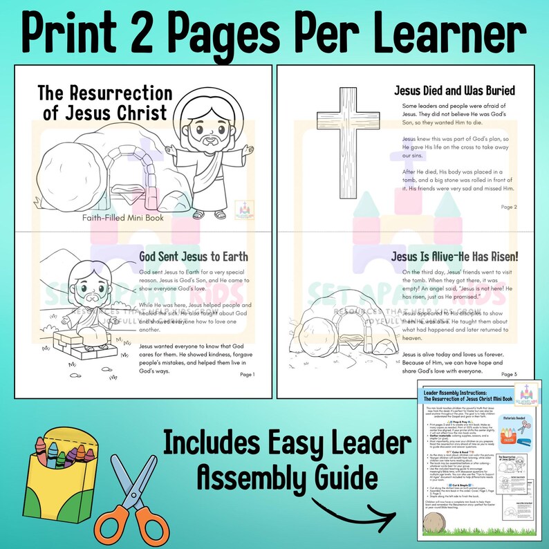The Resurrection of Jesus Mini-book | Easter Story Activity for Kids ...