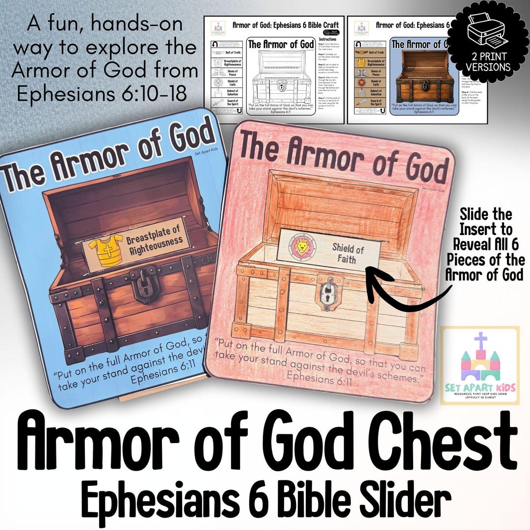Armor of God Bible Craft for Kids | Ephesians 6 Printable Activity ...