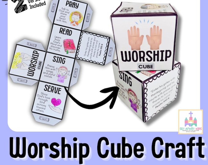 Worship Cube | Kids Bible Craft | Sunday School Praise Activity for ...