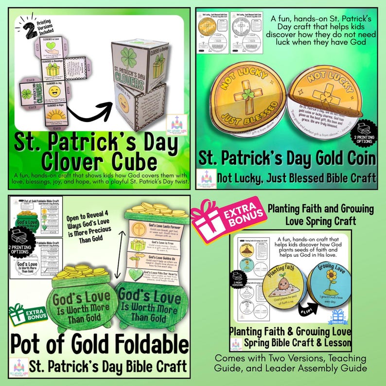 Christian St. Patrick’s Day Bible Crafts for Kids | Sunday School Faith ...
