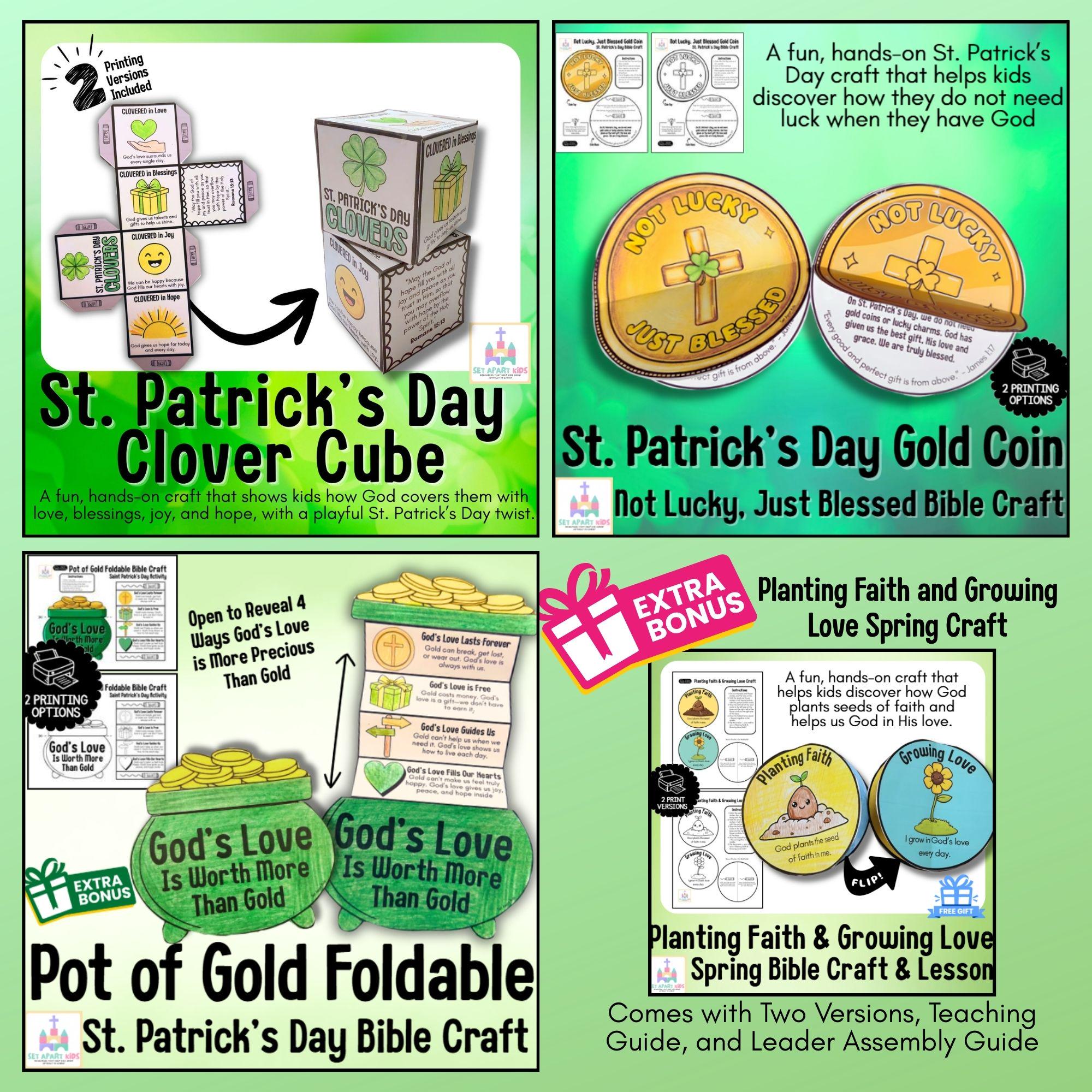 Christian St. Patrick’s Day Bible Crafts for Kids | Sunday School Faith ...