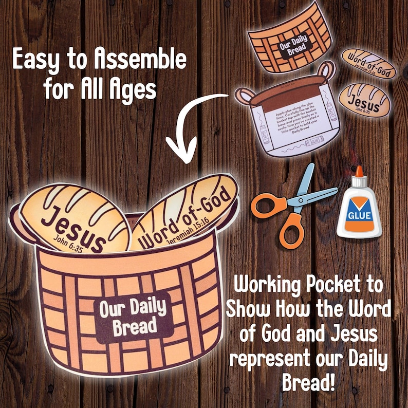 Daily Bread Bible Craft for Kids | Jesus is the Bread of Life Sunday ...
