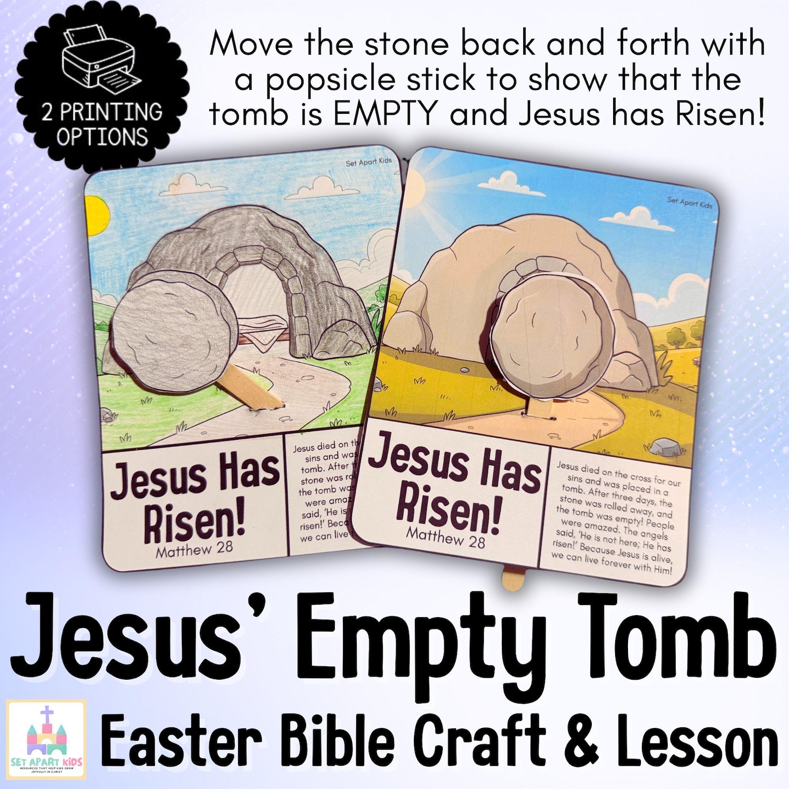 Jesus’ Empty Tomb Easter Bible Craft for Kids | Resurrection Sunday ...