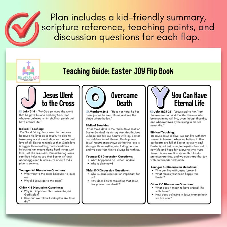 Easter Joy Flip Book Craft | Resurrection Christian Activity for Kids ...