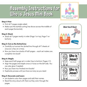 Who is Jesus? Mini Book Story and Coloring Craft | Bible Activity ...