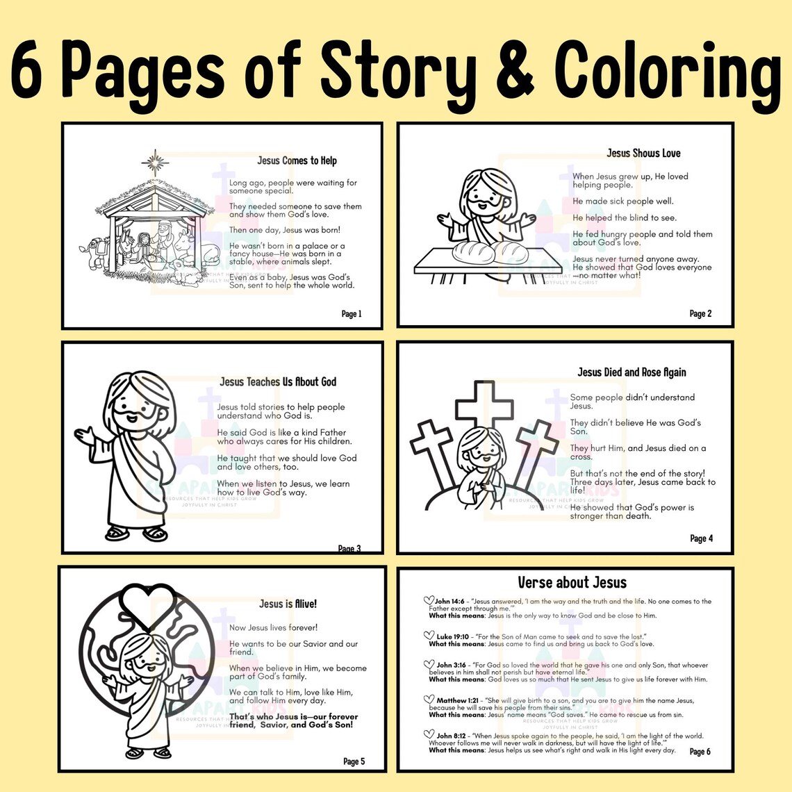 Who is Jesus? Mini Book Story and Coloring Craft | Bible Activity ...