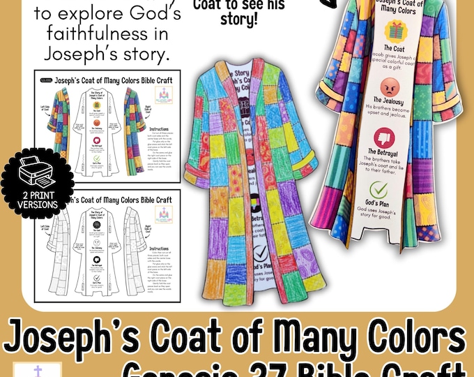 Joseph's Coat of Many Colors Bible Craft | Genesis 37 Sunday School ...