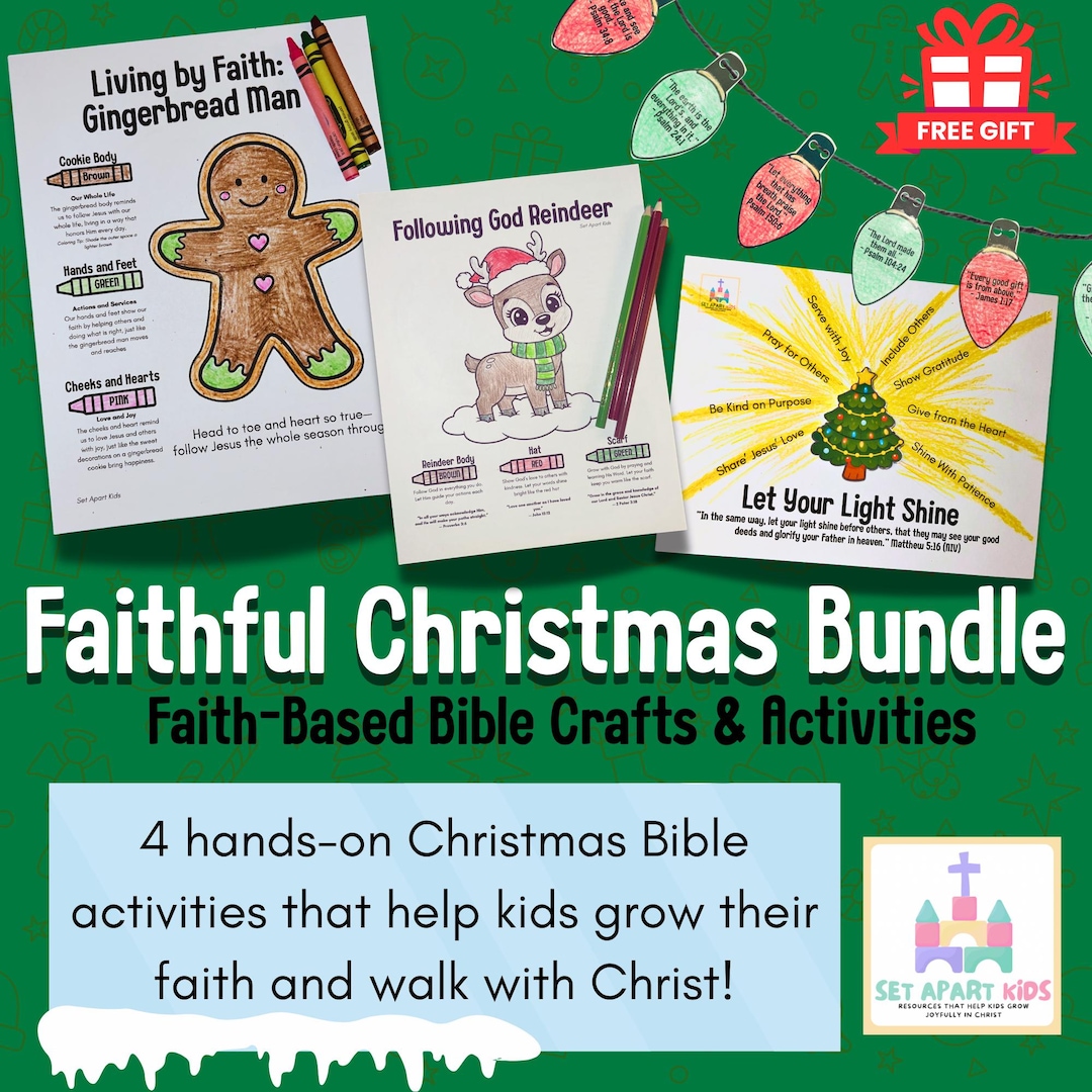 Faithful Christmas Bible Crafts Bundle–living by Faith Sunday School ...
