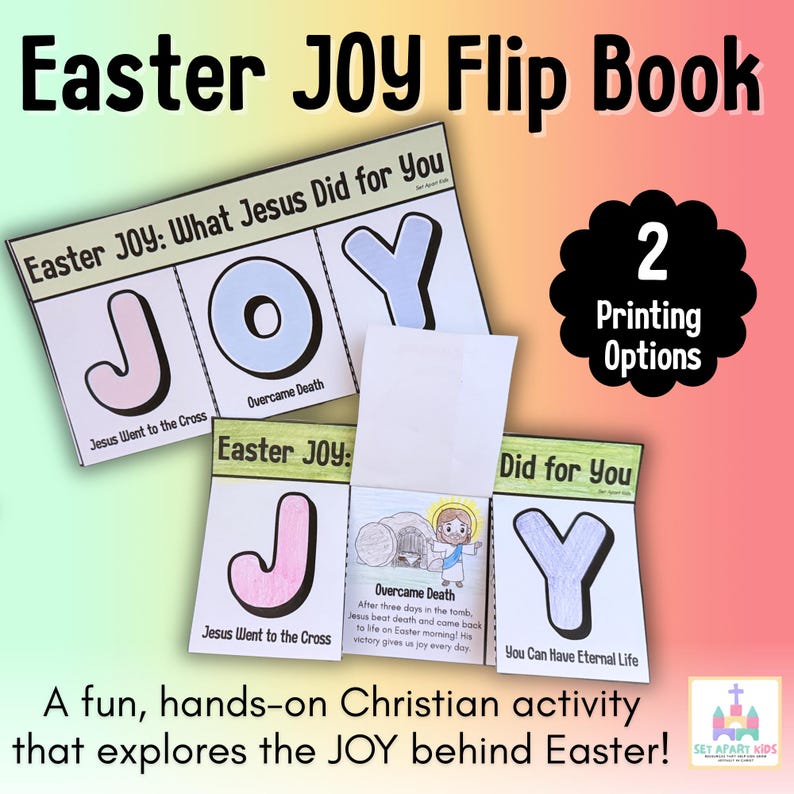 Easter Joy Flip Book Craft | Resurrection Christian Activity for Kids ...