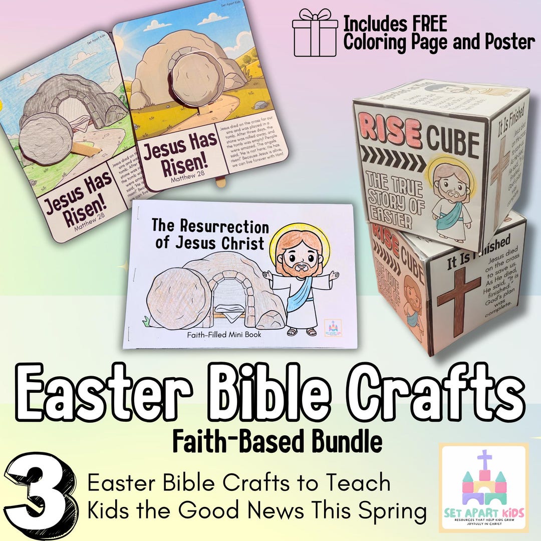 Easter Resurrection Bundle for Kids | Christian Easter Crafts | Spring ...