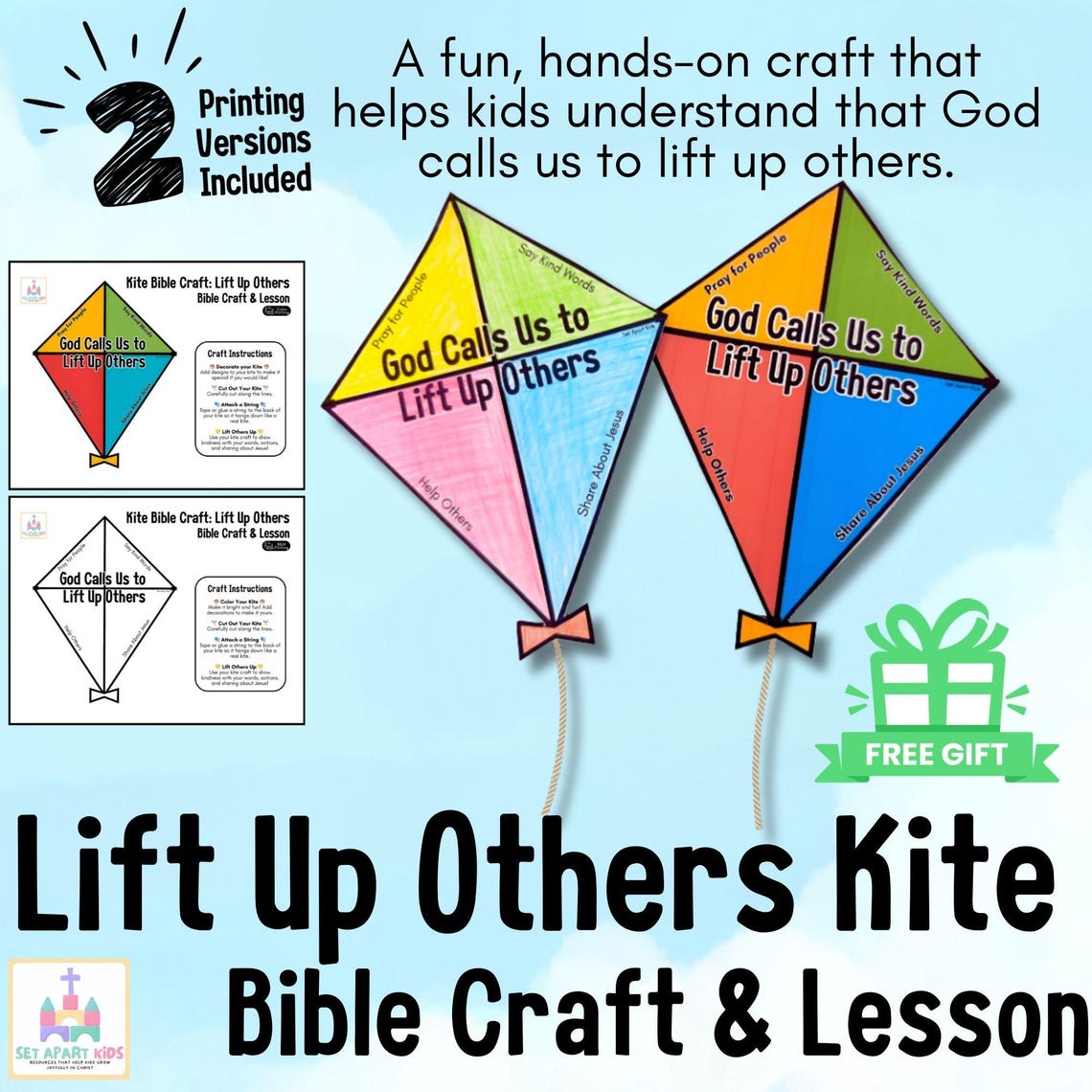 Lift up Others Kite Craft | Spring & Summer Christian Craft for Kids ...