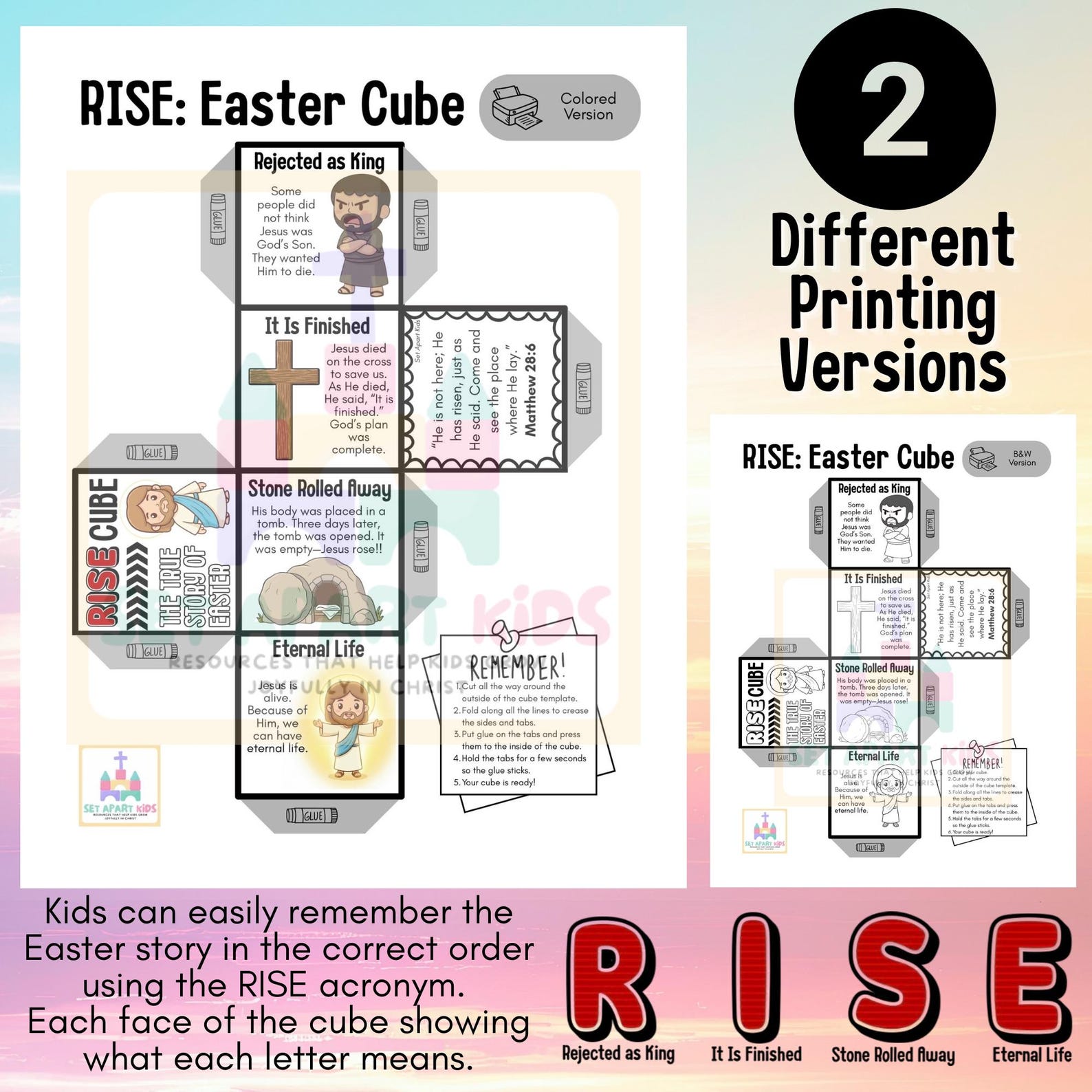 Easter Cube Craft for Kids | Hands-on Resurrection Story Activity for ...