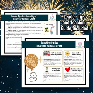 New Year Blessings Foldable Craft | Sunday School New Years Eve ...