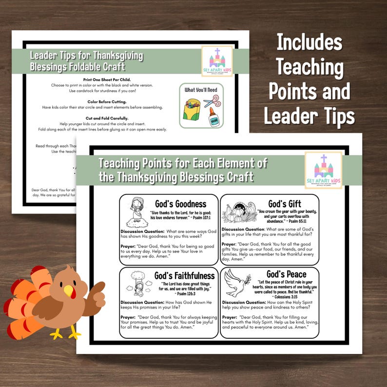 Thanksgiving Blessings Foldable Craft | Autumn Christian Fall Activity ...