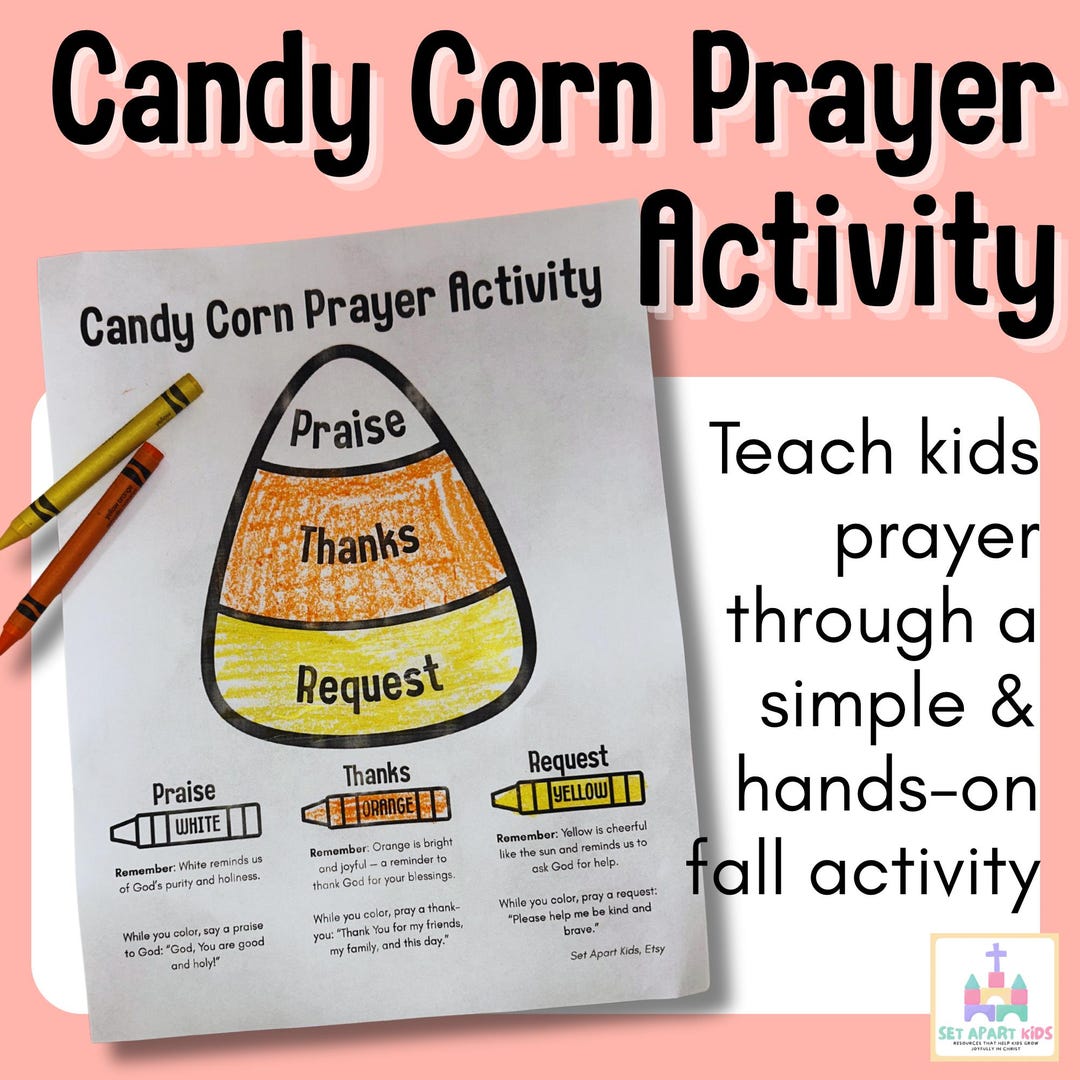 Candy Corn Prayer Fall Activity | Hands-on Christian Activity for Kids ...