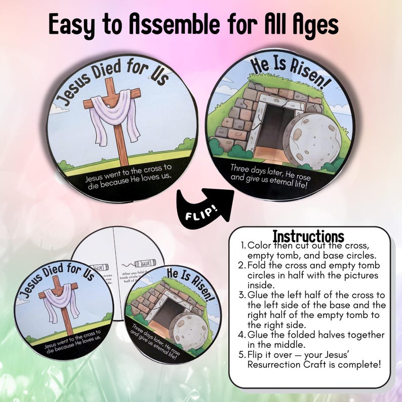 He is Risen Easter Bible Craft for Kids | Jesus’ Resurrection Sunday ...