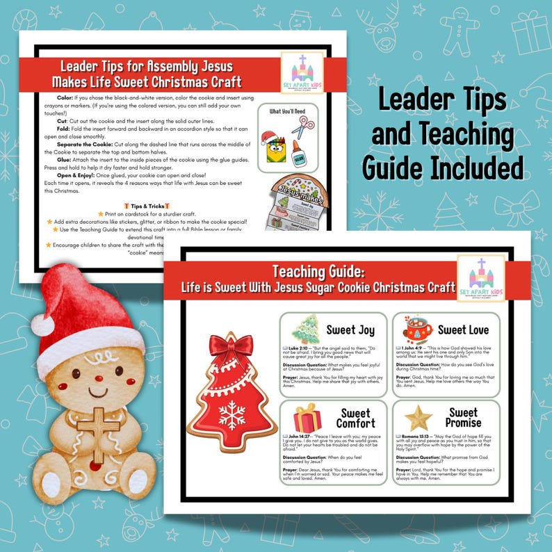 Christmas Sugar Cookie Foldable Craft: Jesus Makes Life Sweet | Sunday ...