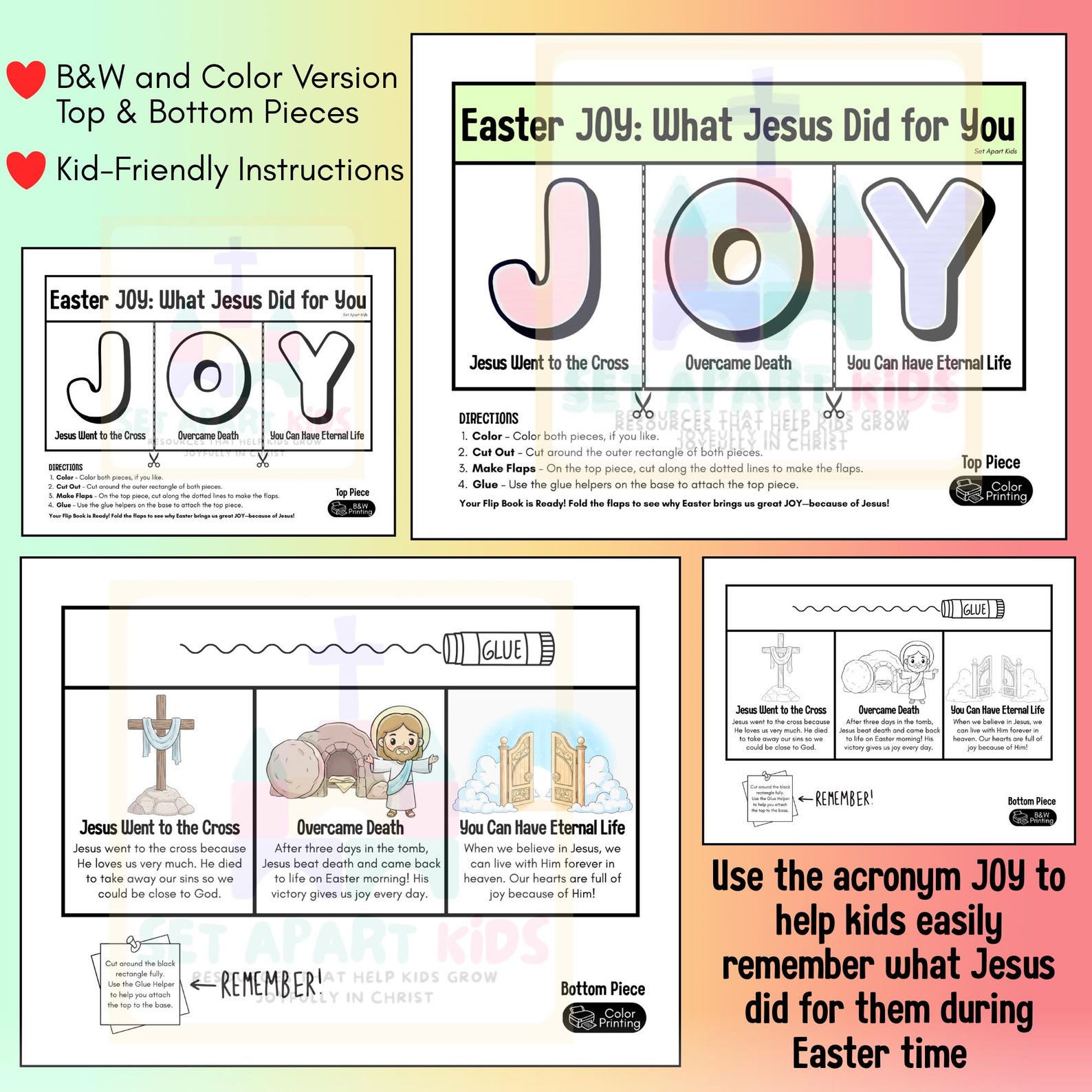 Easter Joy Flip Book Craft | Resurrection Christian Activity for Kids ...
