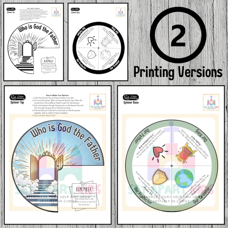 God the Father Bible Craft for Kids | Spinner - Hands-on Christian ...