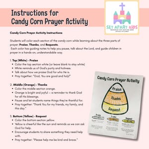 Candy Corn Prayer Fall Activity | Hands-on Christian Activity for Kids ...