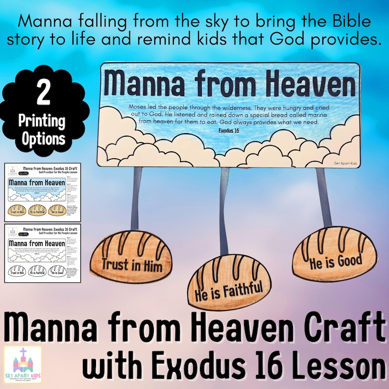 Manna From Heaven Bible Craft | Moses | Bible Craft for Kids | Exodus ...