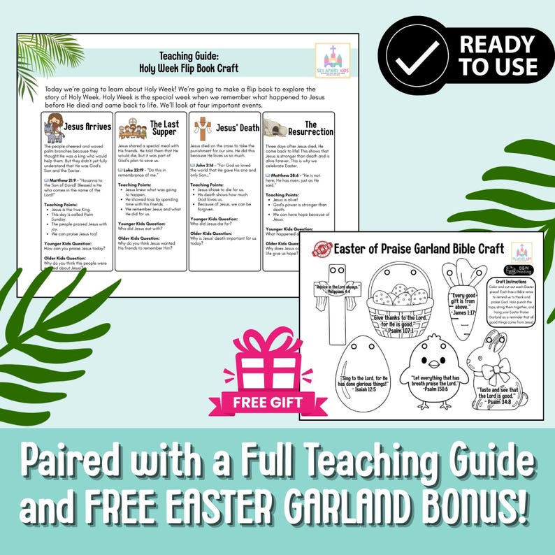 Holy Week Bible Craft – Sunday School Activities for Easter and Palm ...