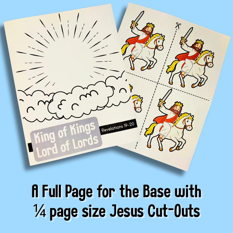 Jesus Returns Craft – Digital Download | Revelation 19–20 Bible ...