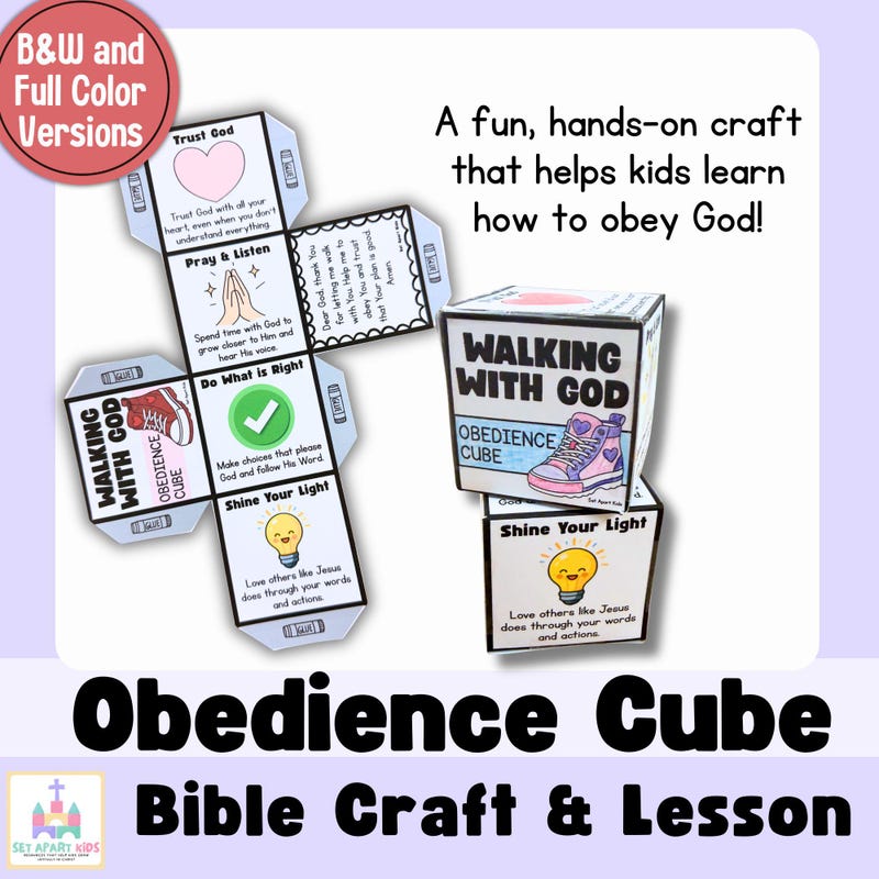 Obey God Bible Crafts Kids - Etsy